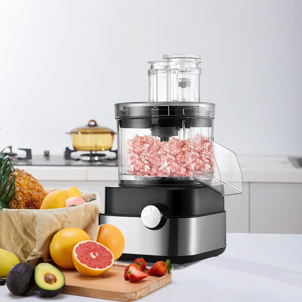 Stainless Steel Multifunction Food Processor, 5 Preset Modes for Dicing ...