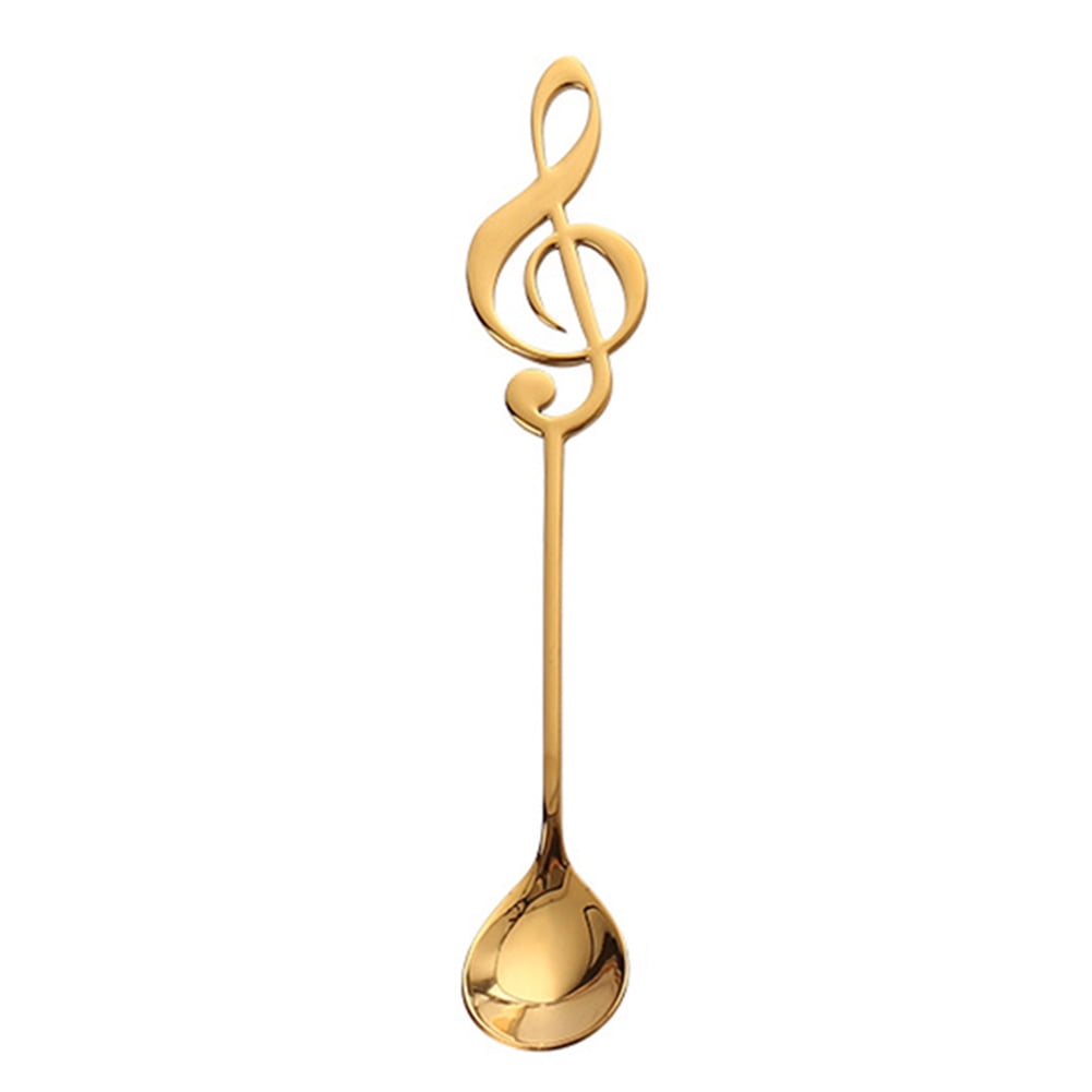 Stainless Steel Musical Notes Ice Cream Coffee Tea Stirring Spoon ...