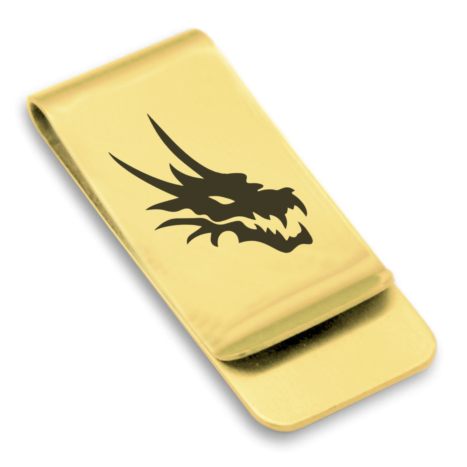 Stainless Steel Mythical Dragon Head Classic Slim Money Clip Credit ...