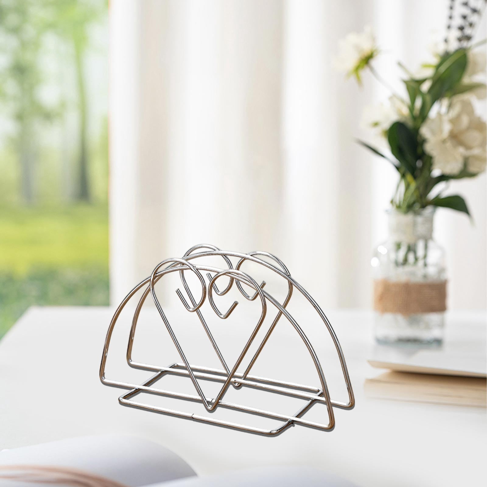 Stainless Steel Napkin Holder Vertical Space Saving Tabletop Organizer ...