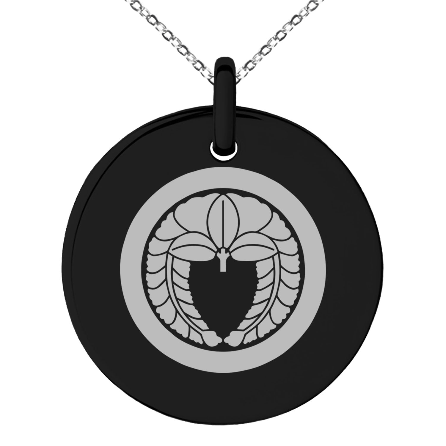 Tioneer Stainless Steel Natsuka Samurai Crest Engraved Small Medallion ...