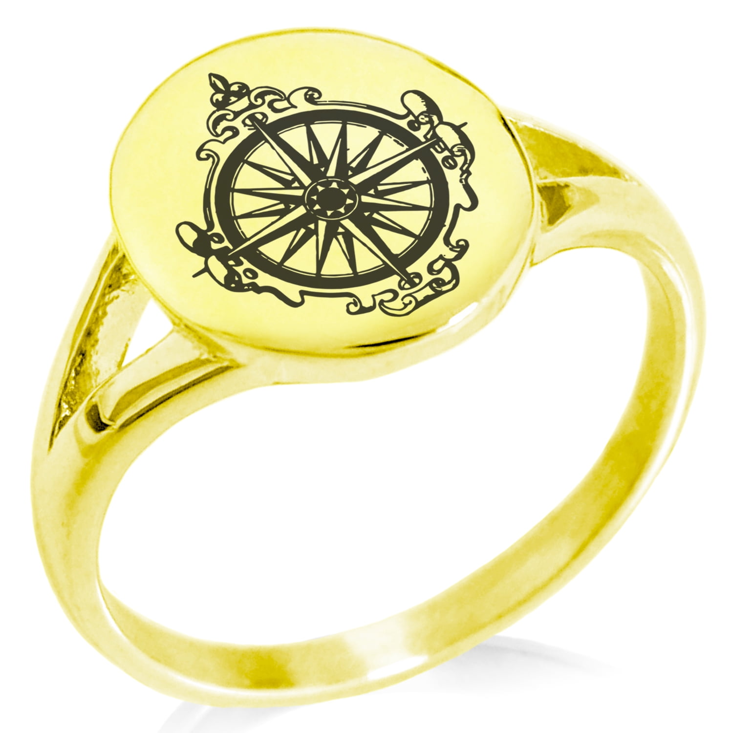 Stainless Steel Nautical Antique Royal Compass Minimalist Oval Top ...