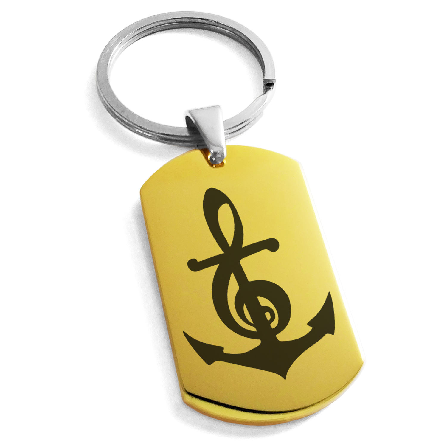 Tioneer Stainless Steel Nautical Music Is My Anchor Treble Clef ...