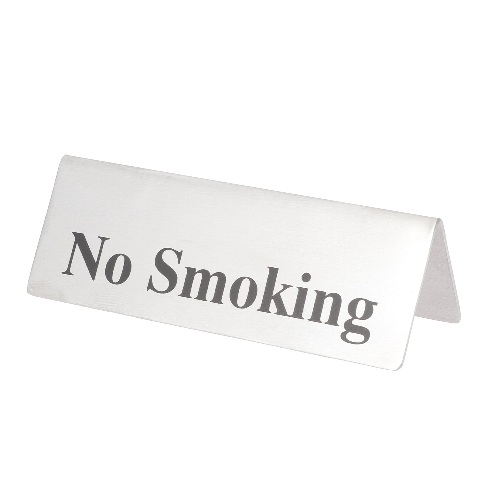 Stainless Steel No Smoking Sign Table Signs Notice Taxi Clear Silver ...