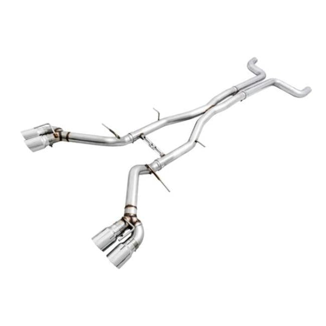 Stainless Steel Non-Resonated Cat-Back Exhaust with Track Edition Quad ...