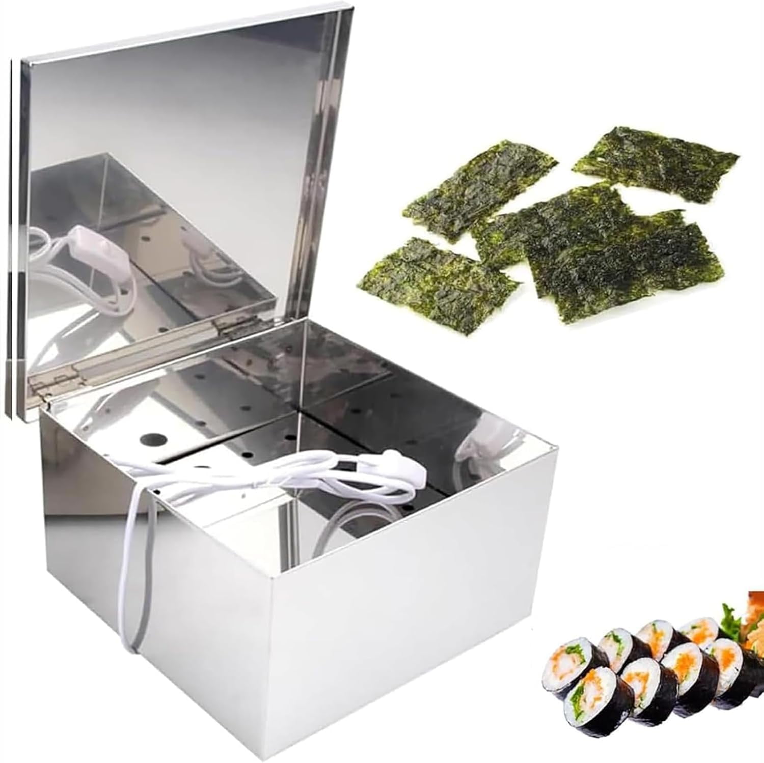 Stainless Steel Nori Crisper & Warmer Box, Electric Seaweed Storage ...