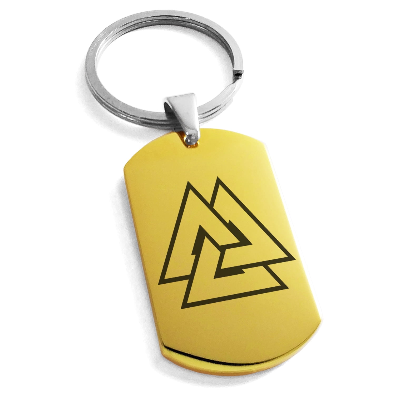 Tioneer Tioneer Stainless Steel Norse Valknut Viking Engraved Dog Tag ...