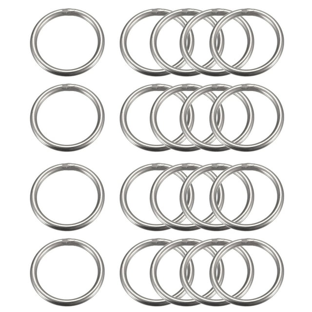 Stainless Steel O Rings, 20 Pack 30mm Outer Dia. 3mm Thickness Welded O ...