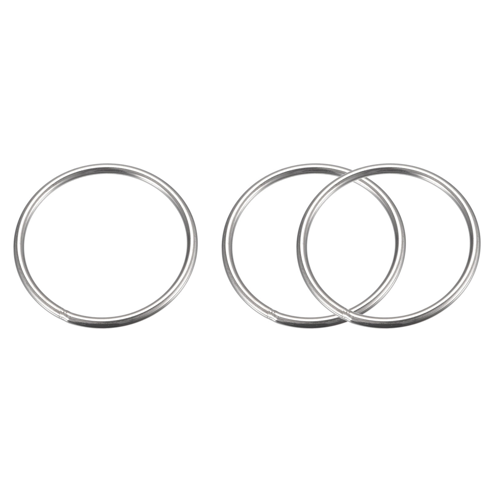 Stainless Steel O Rings, 3 Pack 80mm Outer Dia. 5mm Thickness Welded O ...