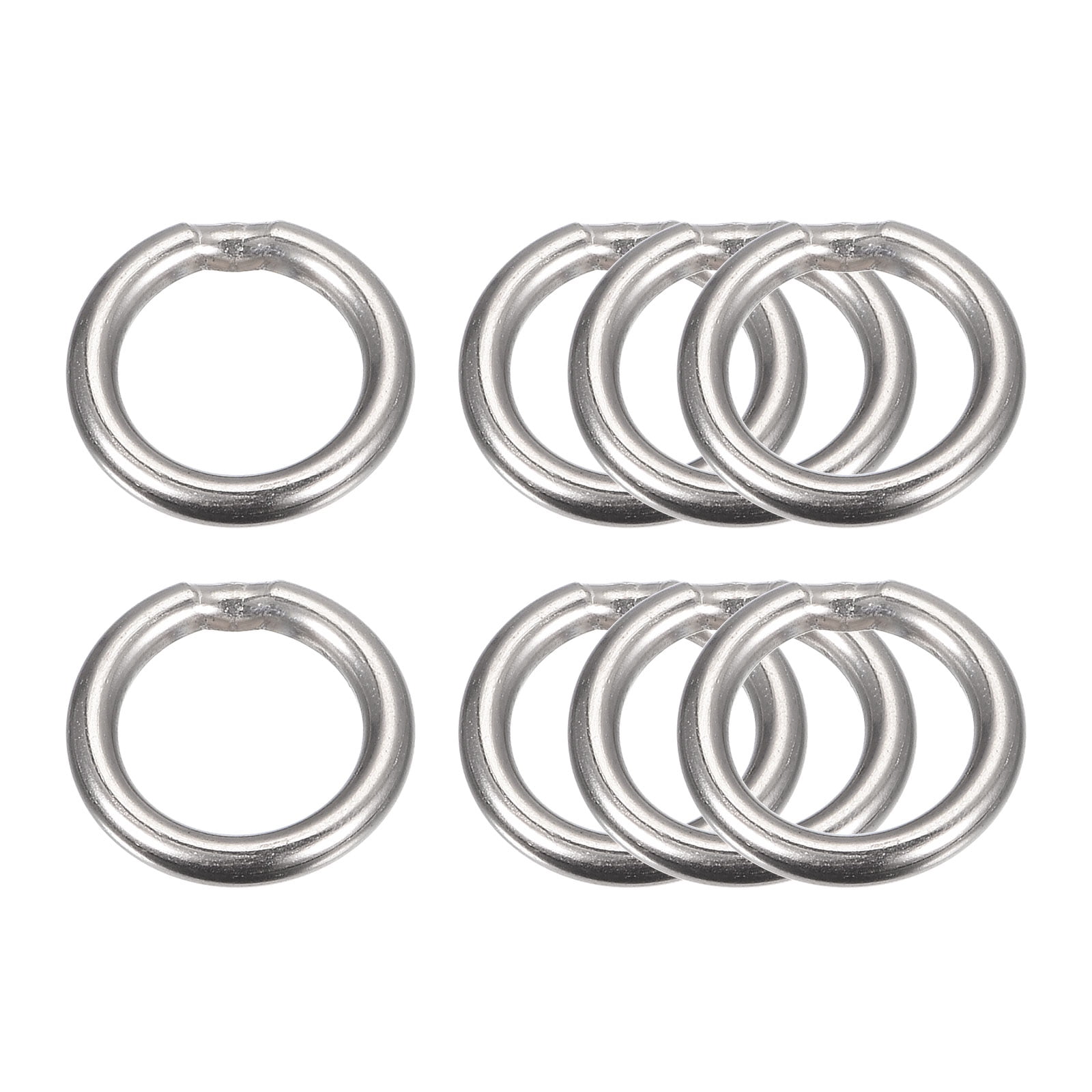Stainless Steel O Rings, 8 Pack 20mm Outer Dia. 3mm Thick Welded O ...