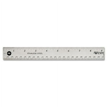 Westcott 2-Pack 18 Inches Clear Flexible Acrylic Ruler, Standard/Metric ...