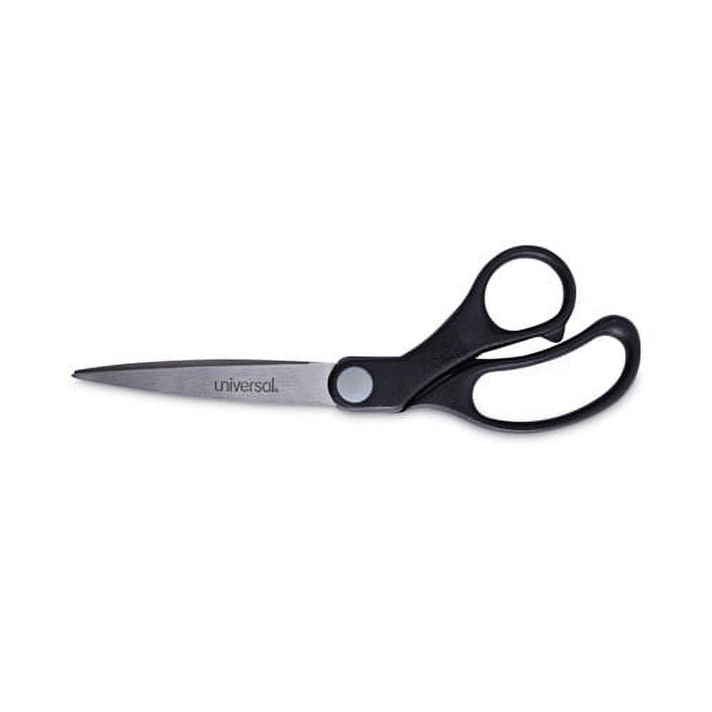 Stainless Steel Office Scissors, 8.5" Long, 3.75" Cut Length, Black Offset Handle | Bundle of 10 ...