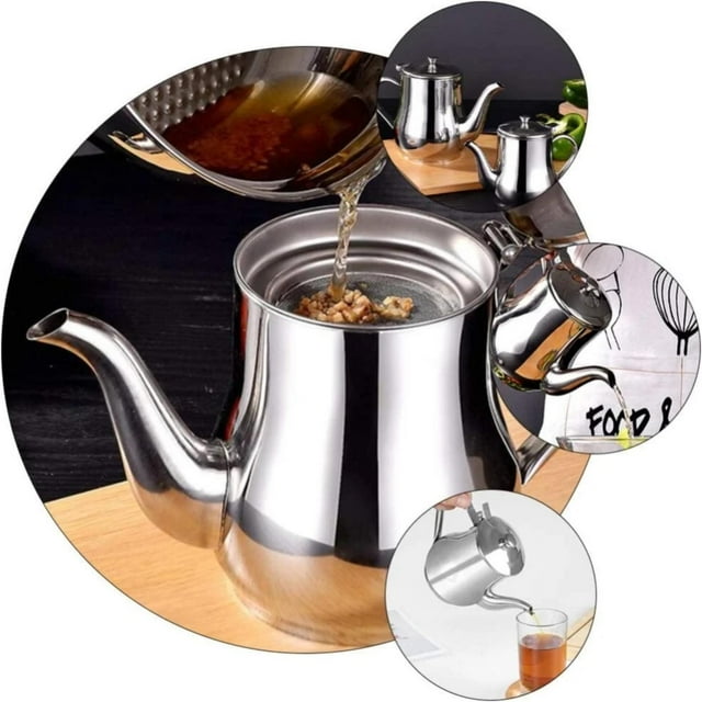 Stainless Steel Oil Filter Pan Grease Container With Fine Mesh Filter ...
