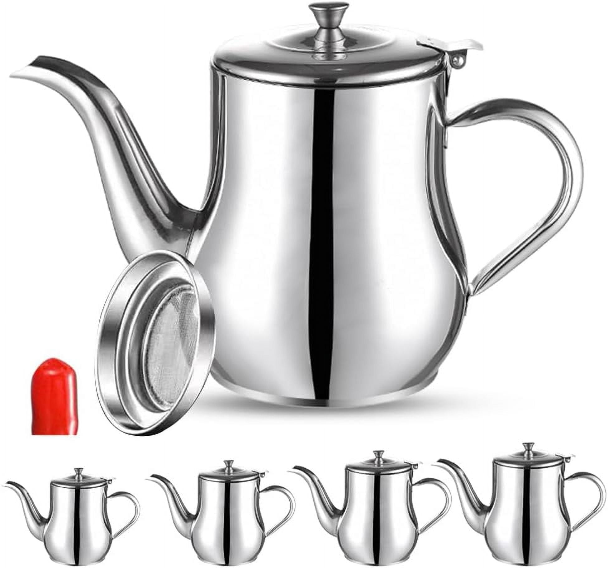 Stainless Steel Oil Filter Pot, 2025 Bacon Container with Strainer and ...
