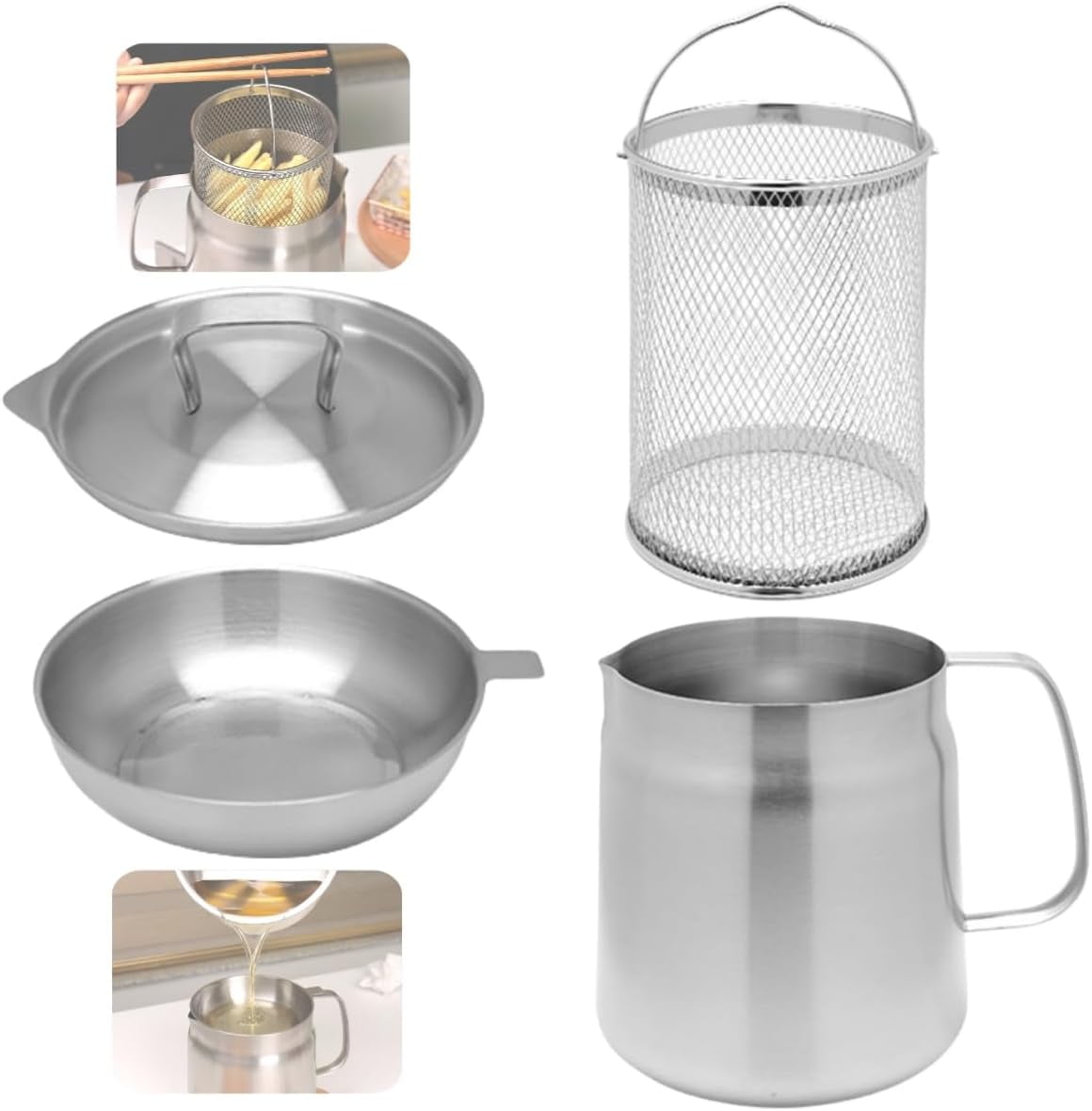 Stainless Steel Oil Filter Pot, 304 Stainless Steel Large Capacity ...