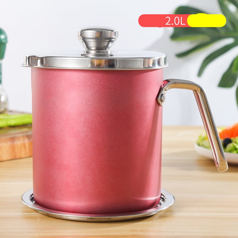 Stainless Steel Oil Filter Pot Grease Strainer Storage Tank Large ...