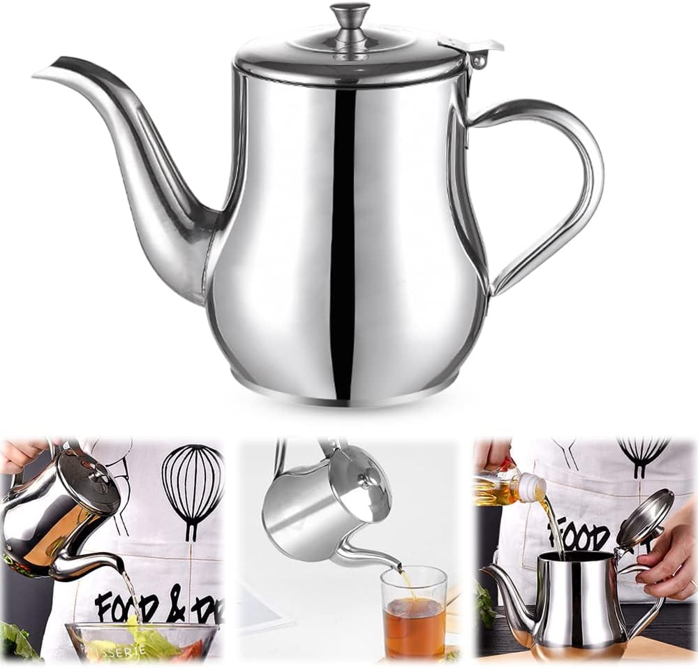 Stainless Steel Oil Filter Pot, Household Stainless Steel Oil Storage ...