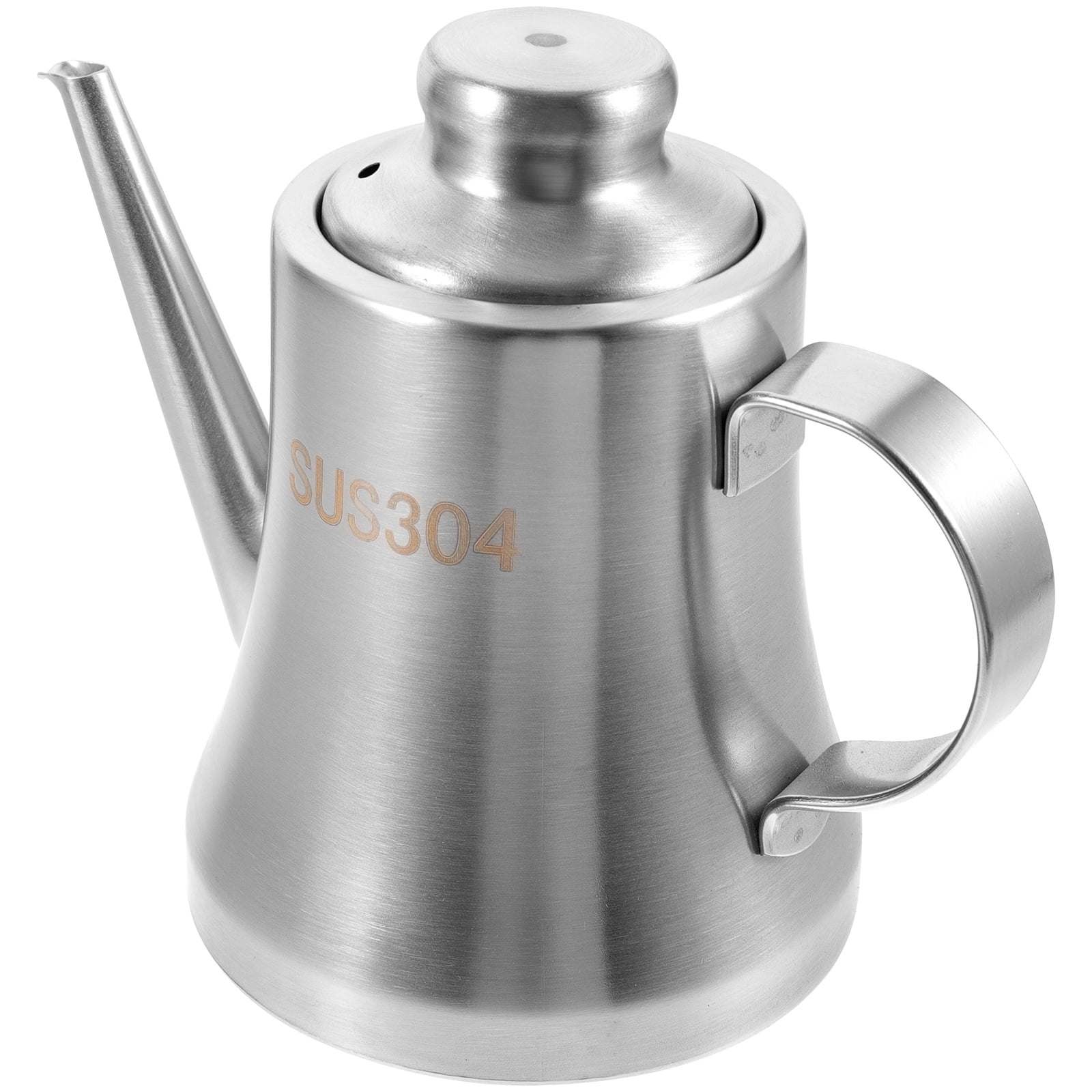 Stainless Steel Oil Pot Metal Container with Lid Kitchen Home Cooking ...