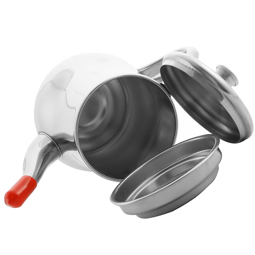 Stainless Steel Oil Pot Strainer Bacon up Oil Container Kitchen Oil Jug ...