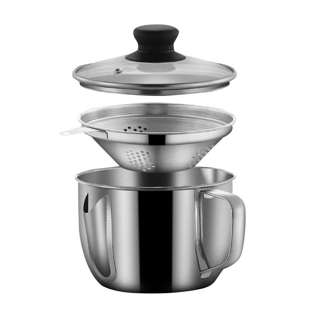 OUNONA Stainless Steel Soup Separator with Lid and Sieve for Kitchen ...