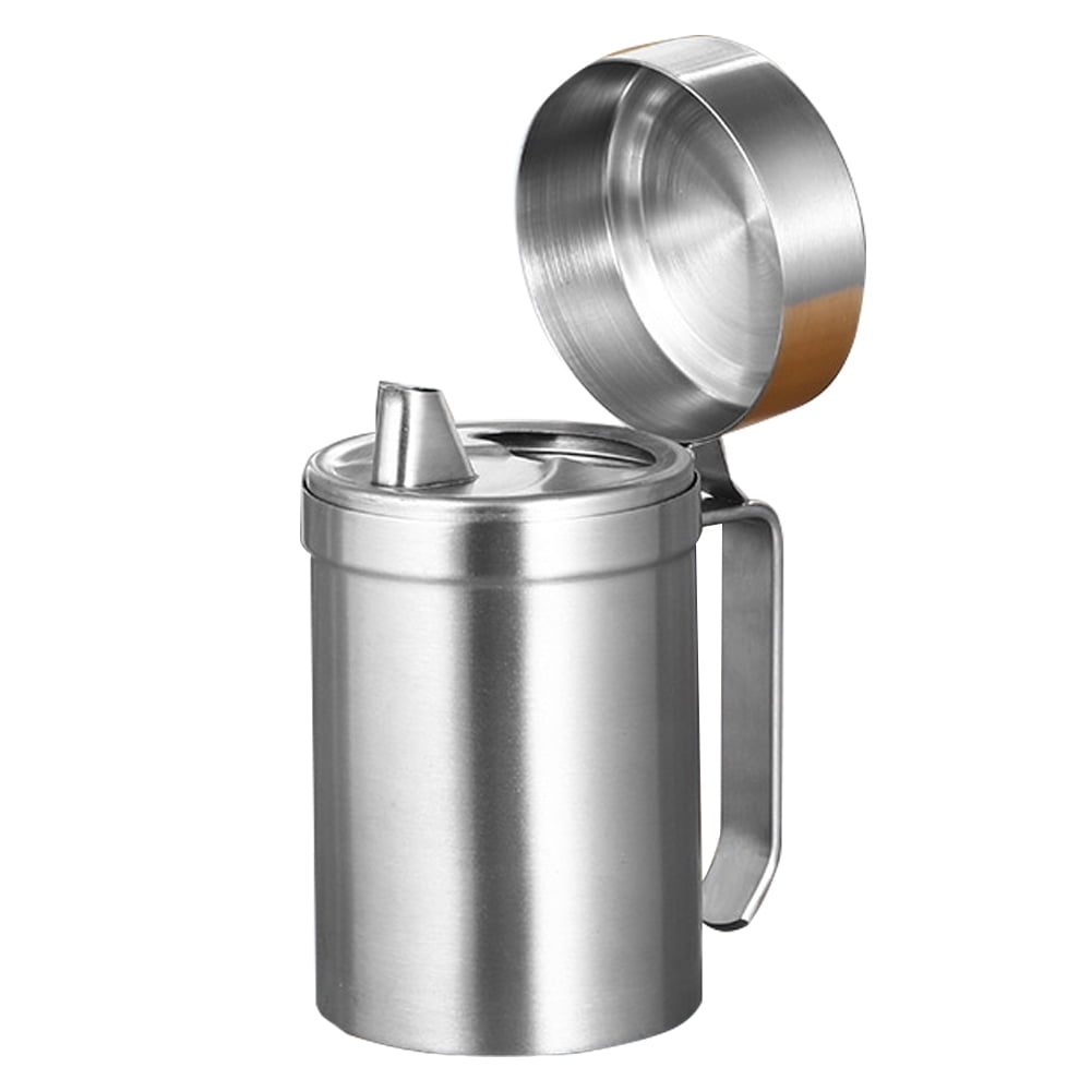 Stainless Steel Olive Oil Dispenser Bottle, Leak-Proof Cooking Oil Can ...