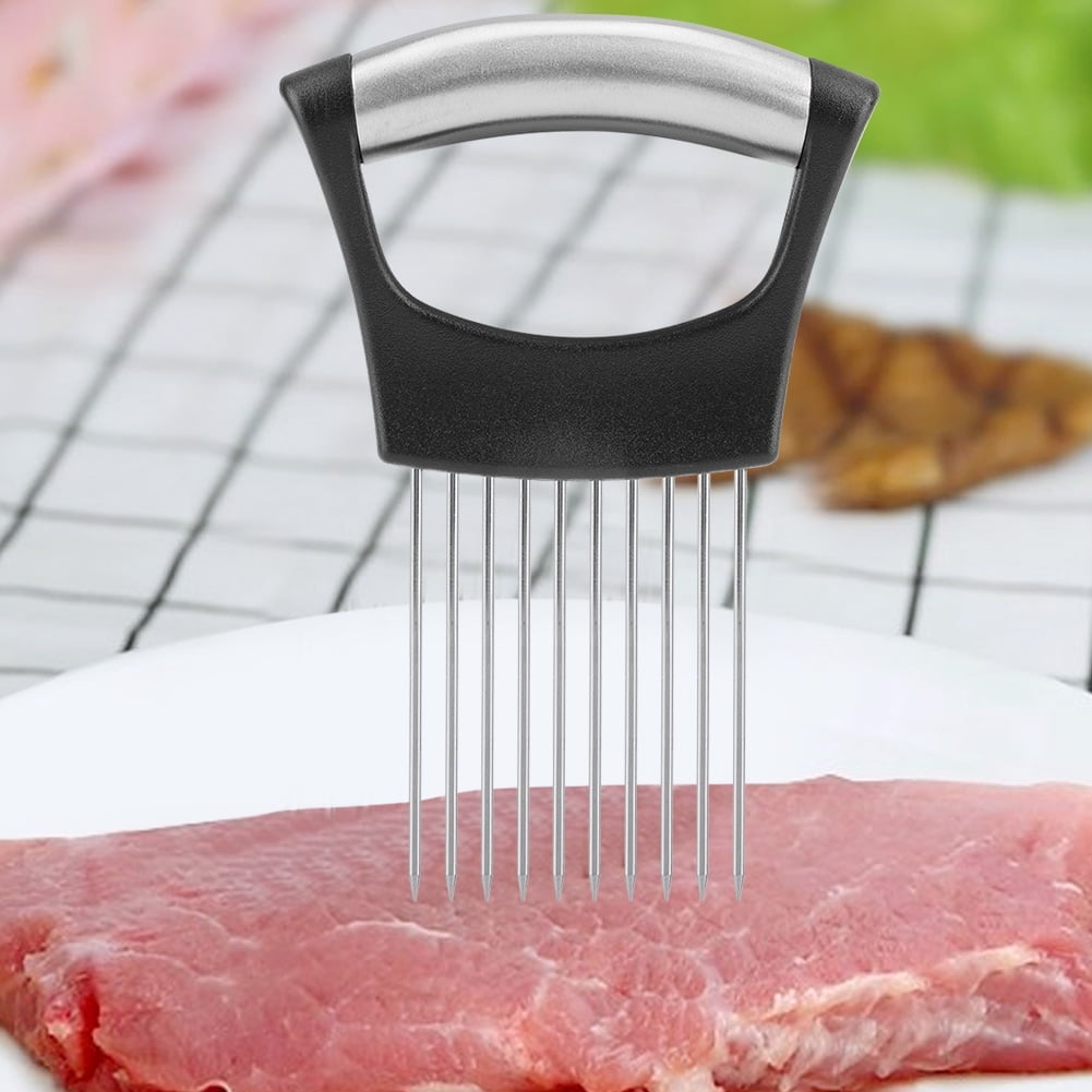 Eotvia Stainless Steel Onion Holder, 10 Prongs Vegetable Cutter Tool ...