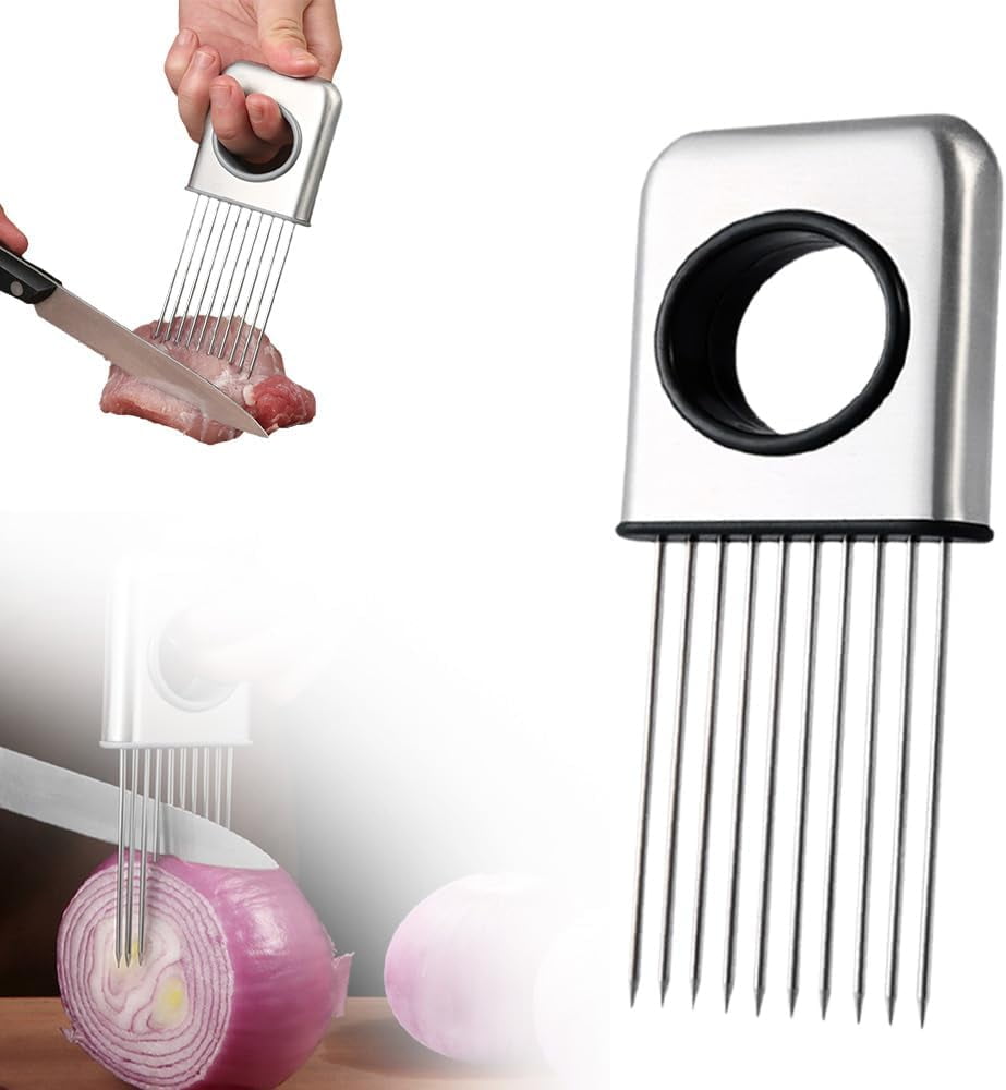 Stainless Steel Onion Slice Holder, 2024 Upgraded Onion Holder for ...