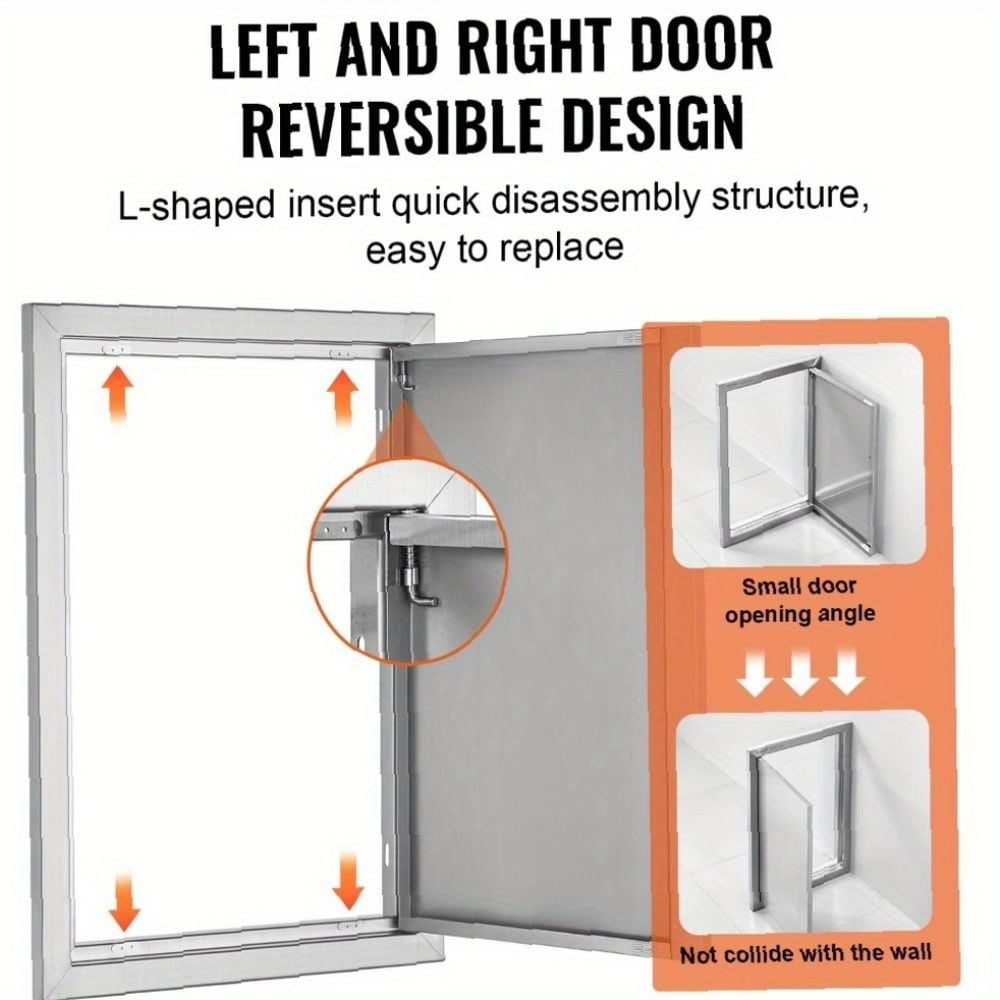 Stainless Steel Outdoor Kitchen Door 17 X24 Inch Flat Hidden Handle ...