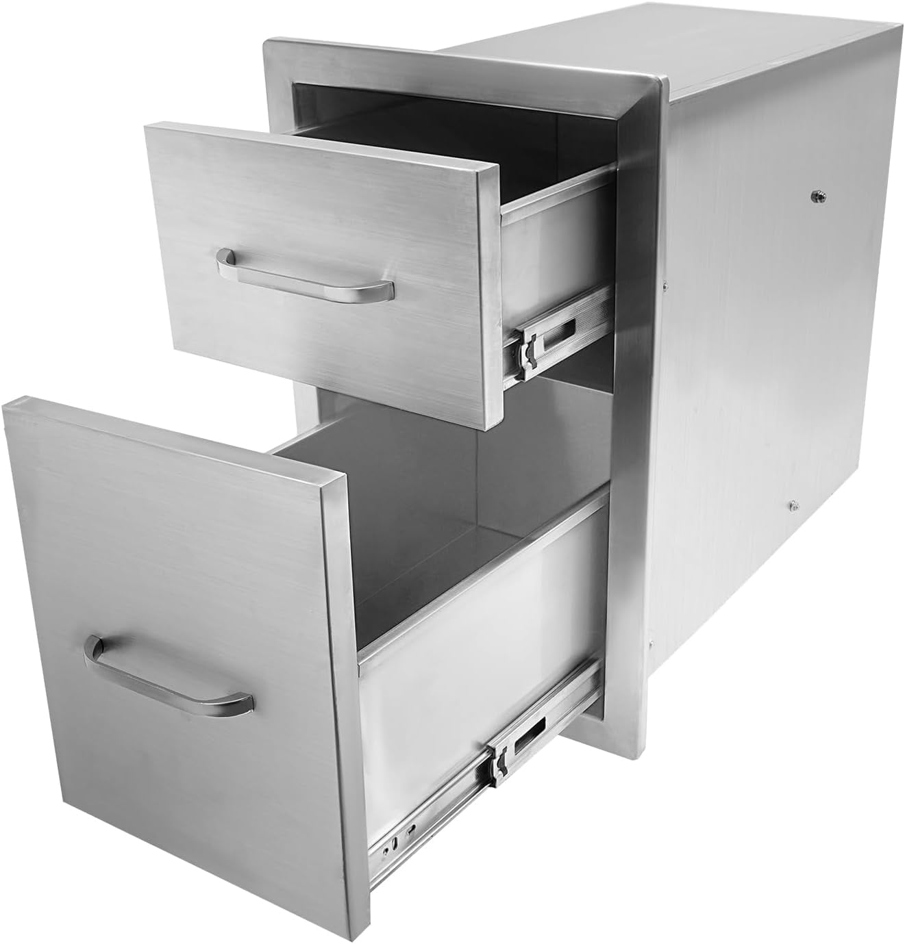 Stainless Steel Outdoor Kitchen Drawers with Handle - BBQ Island Pull ...
