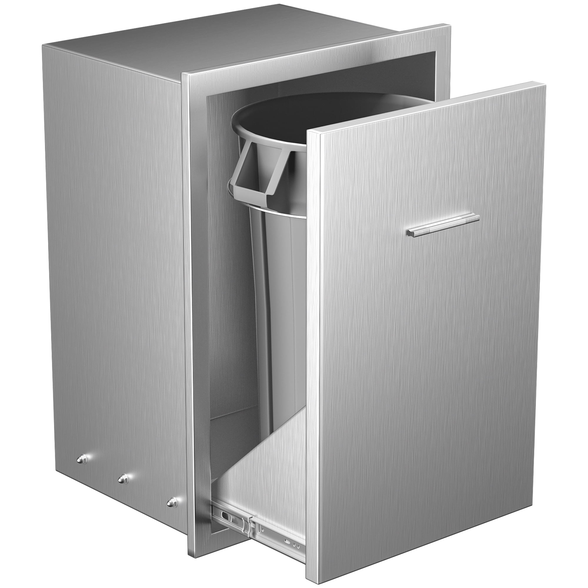 Stainless Steel Outdoor Kitchen Trash Drawer Cabinet, Large Capacity ...