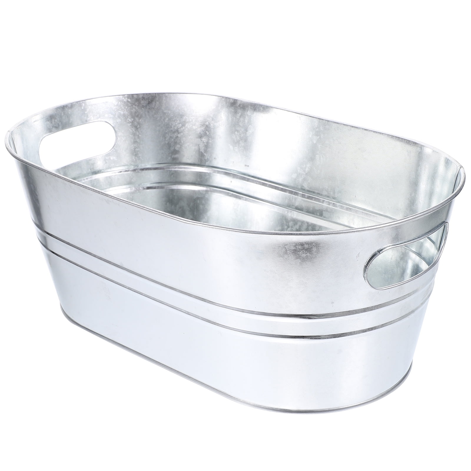 Large Capacity Metal Ice Cube Bucket for Bar Use Silver Stainless Steel ...