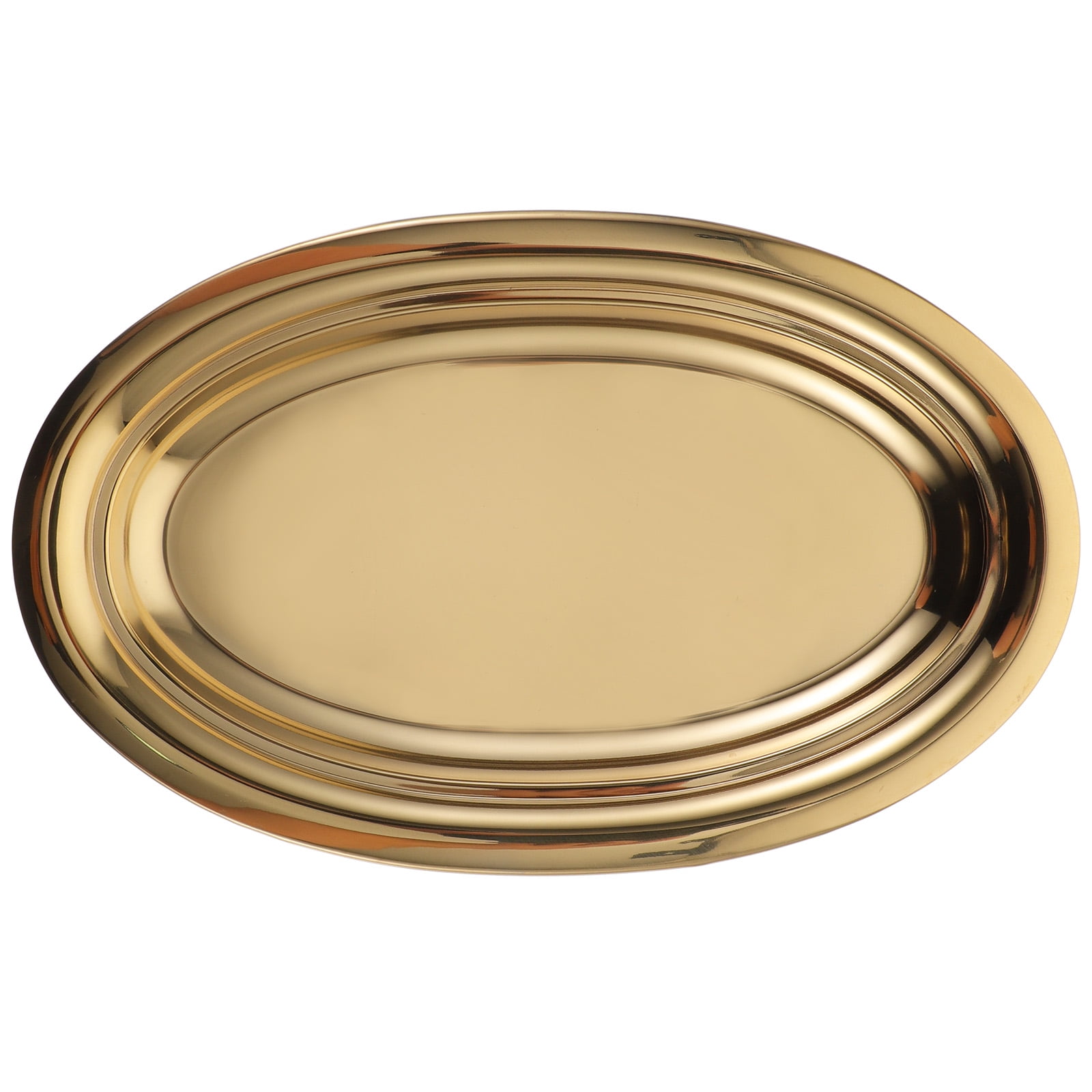 Stainless Steel Oval Pan Pastry Platter Egg Cake Appetizer Serving Tray ...