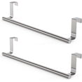 Stainless Steel Over Door Towel Rack Bar Holders for Universal Fit on ...