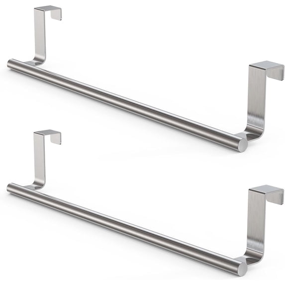 Stainless Steel Over Door Towel Rack Bar Holders for Universal Fit on ...