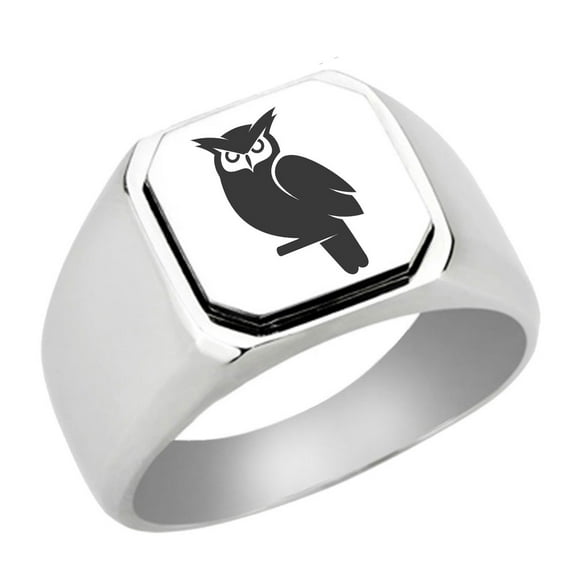 DC Comics Men's Batman Silhouette Black Stainless Steel Ring | 11 ...