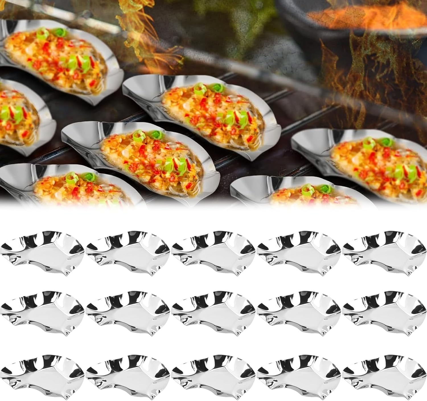 Stainless Steel Oyster Shells, 304 Stainless Steel Oyster Shells, Large ...