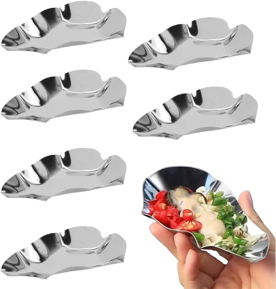 Stainless Steel Oyster Shells, 304 Metal Large Oyster Grilling Pan for ...