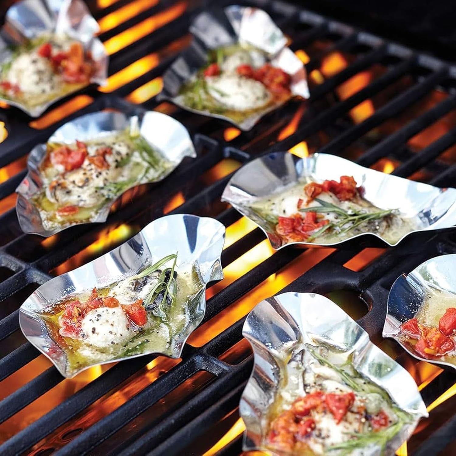 Stainless Steel Oyster Shells,Reusable Oyster Grilling Shells for ...