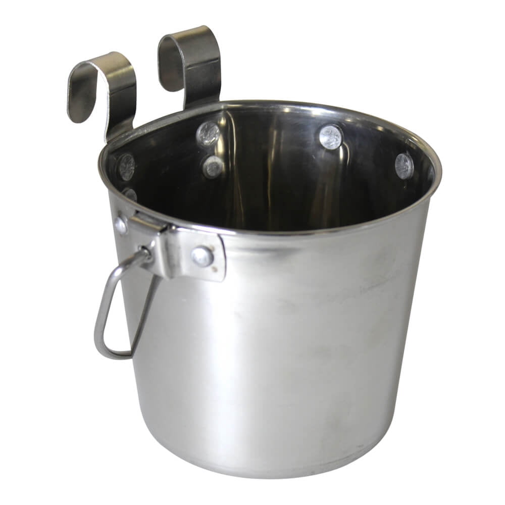 Stainless Steel Pail, Flat Sided Hook-On with Rivets, 4 qt - Walmart.com