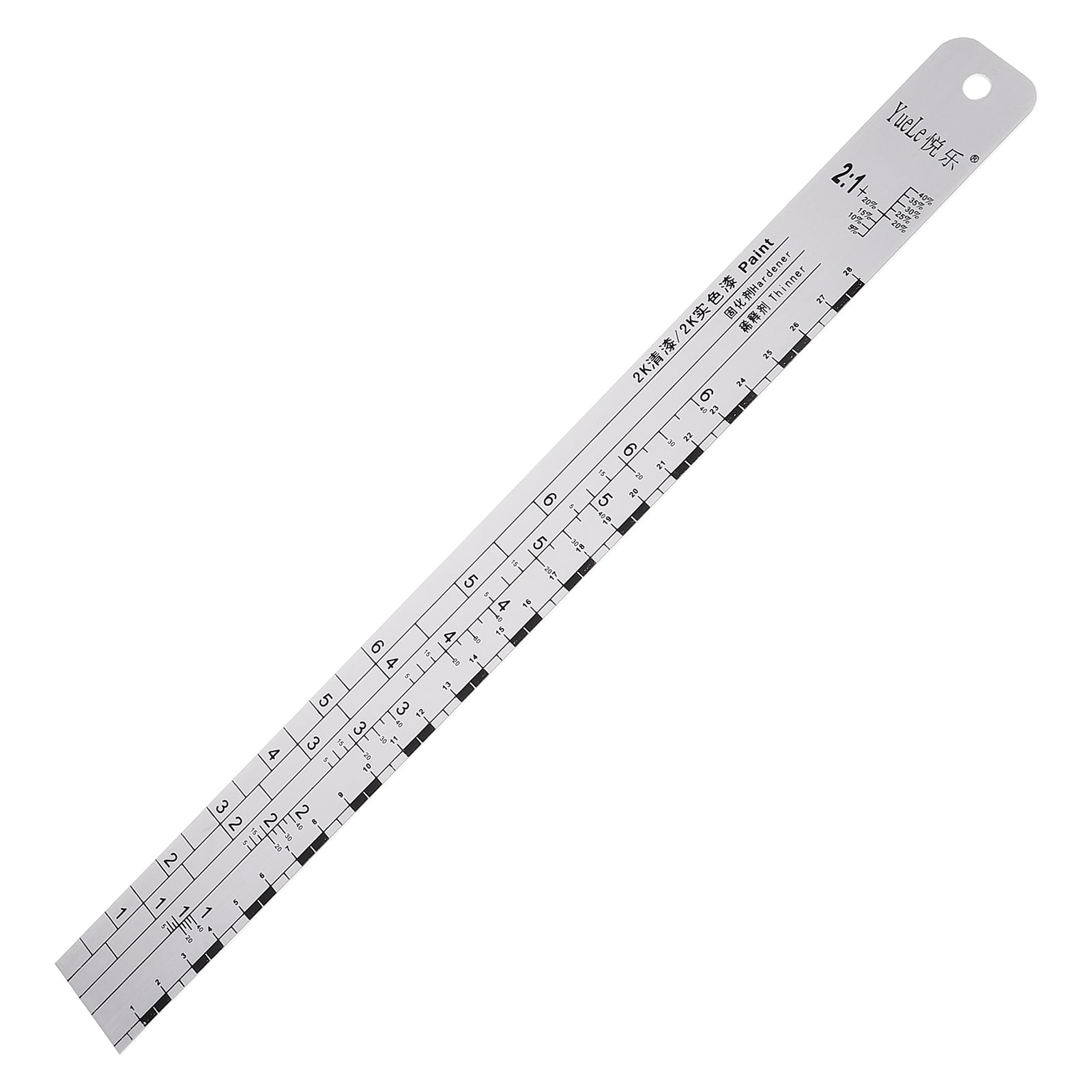 Stainless Steel Paint Mixing Tool Ruler Graduation Rule for Paint ...