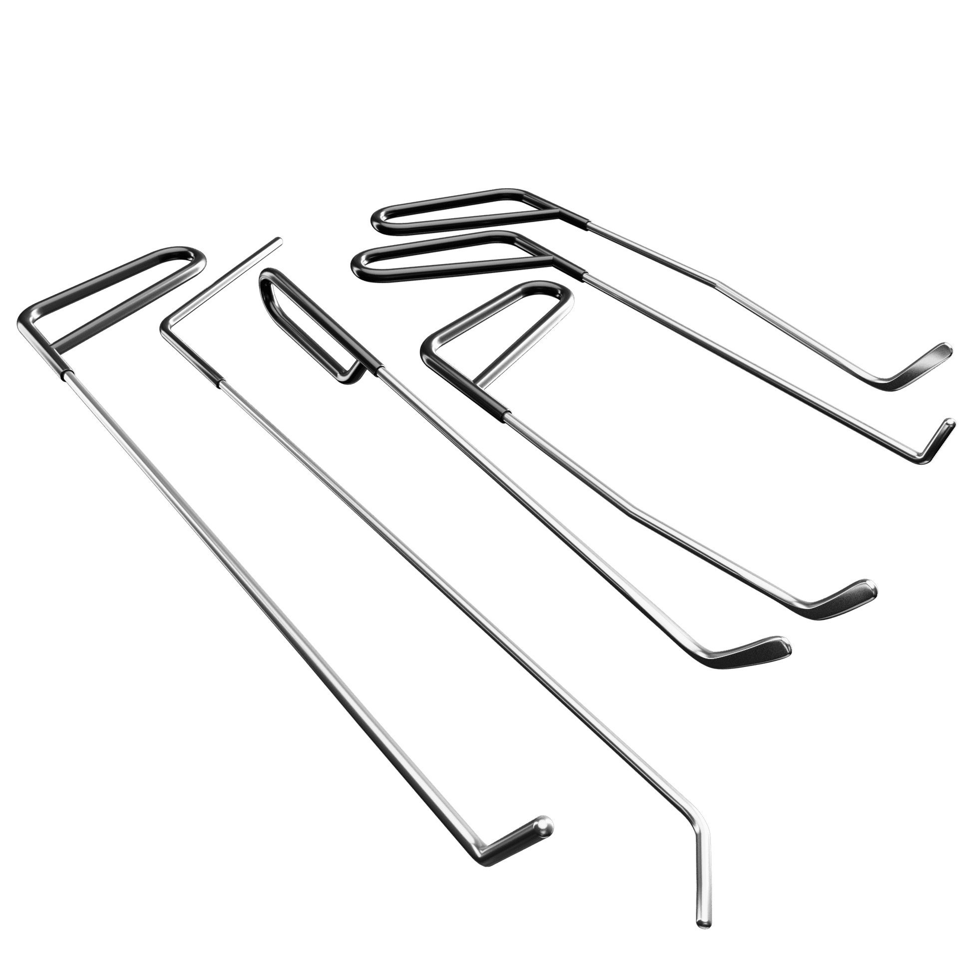 Stainless Steel Paintless Dent Repair Rod 6-Piece Set - For ...
