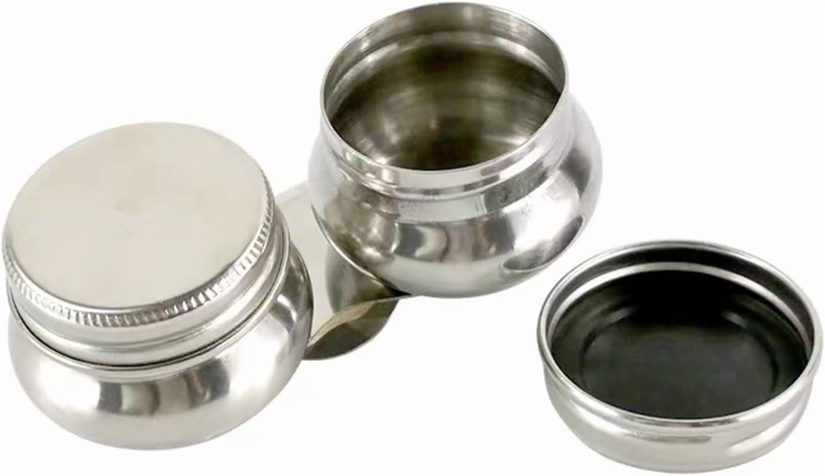 Stainless Steel Palette Cup with Lid, Portable Travel Double Dipper Oil ...