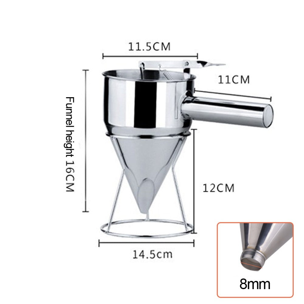 Stainless Steel Pancake Batter Dispenser,Adjustable Nozzle,Precision ...