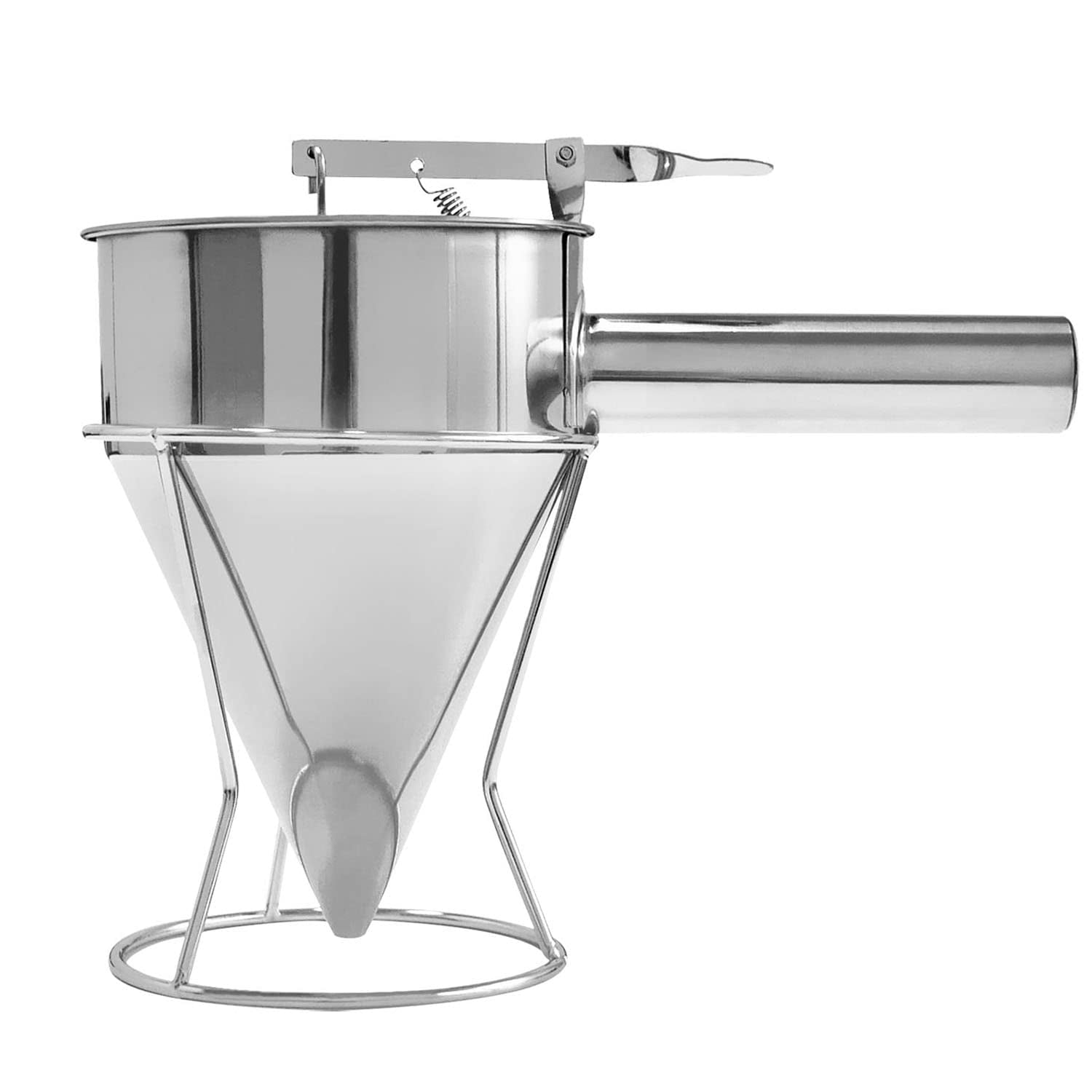 stainless steel pancake batter dispenser, funnel dispenser with stand ...