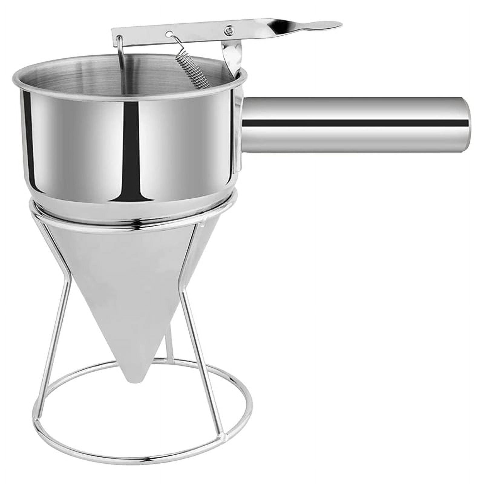 Stainless Steel Pancake Batter Dispenser, Funnel Dispenser with Stand ...