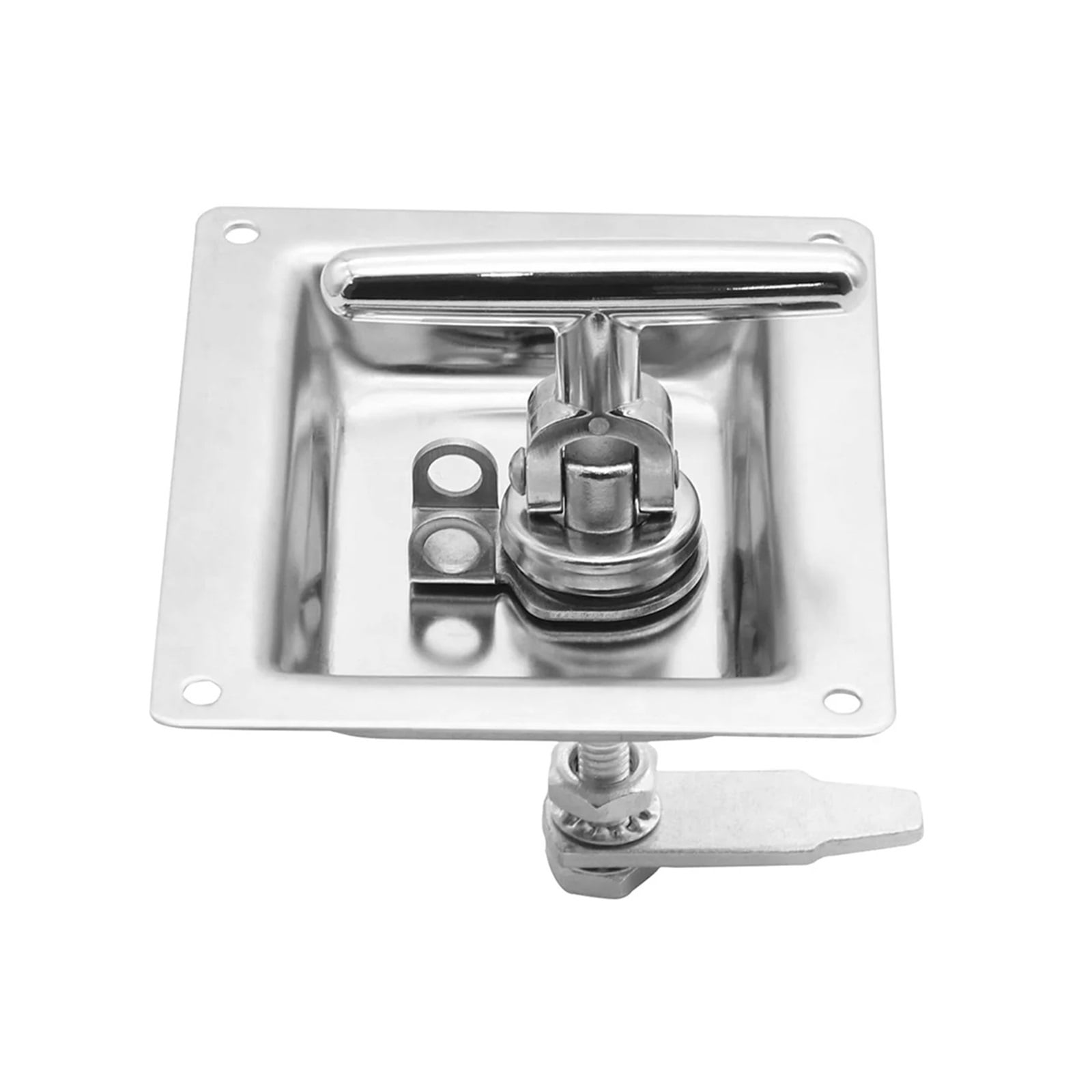Stainless Steel Panel Lock T-Shaped Folding Handle Door Lock Square ...