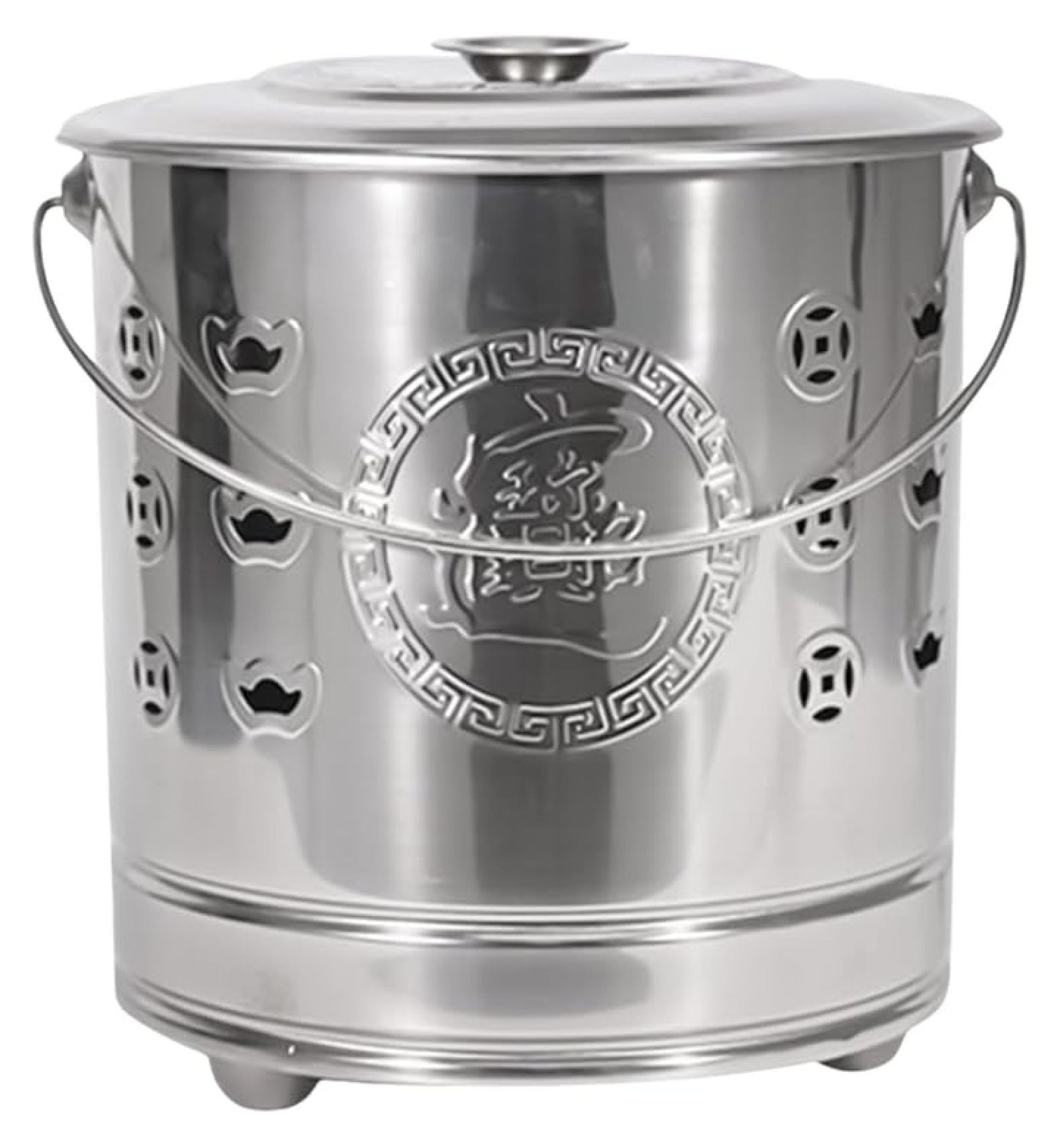 Stainless Steel Paper Burner Incinerator - Lidded Burn Bucket for ...