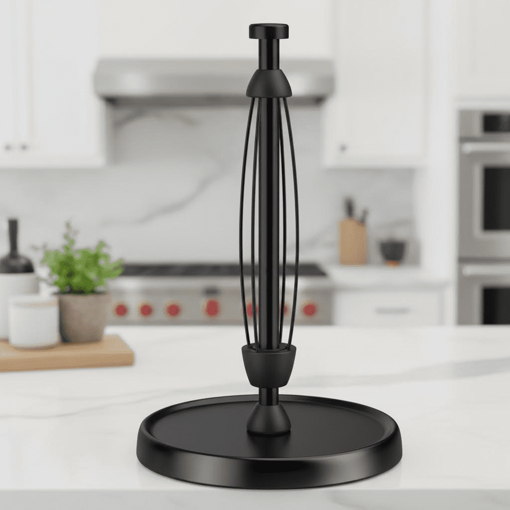 Stainless Steel Paper Towel Holder with Weighted Base and One-Handed ...