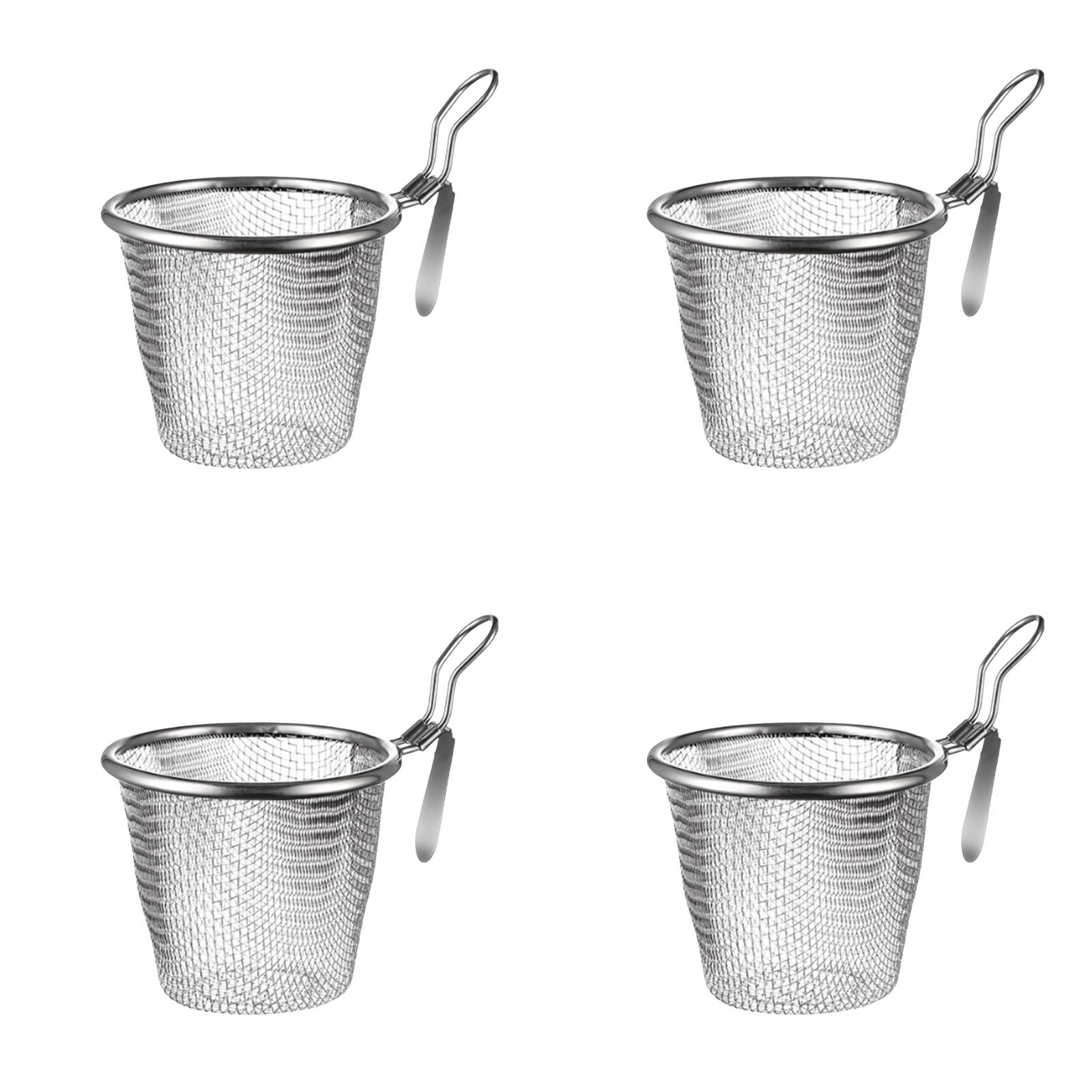 Stainless Steel Pasta Strainer Basket - Fine Mesh Spider Colander with ...