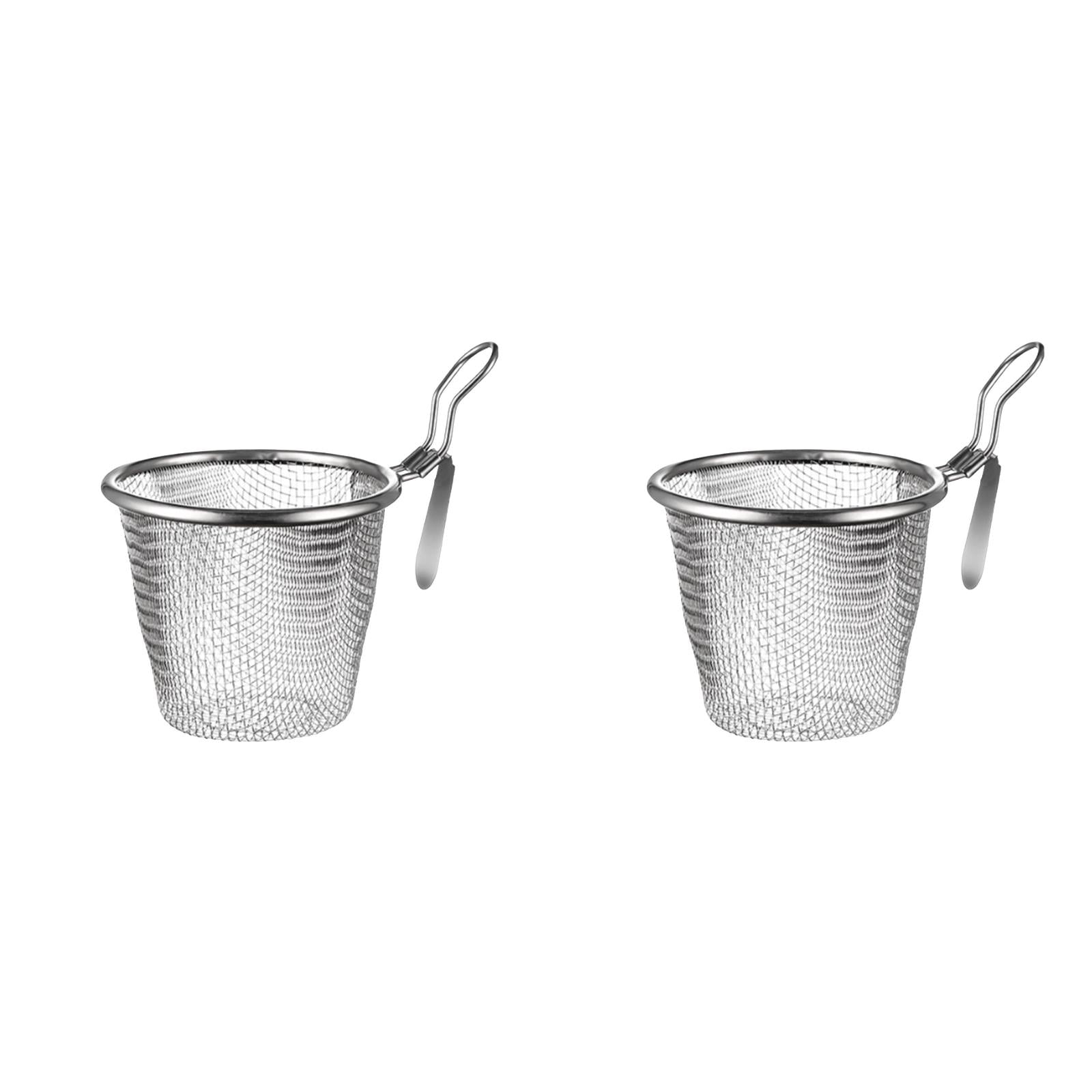 Stainless Steel Pasta Strainer Basket - Fine Mesh Spider Colander with ...